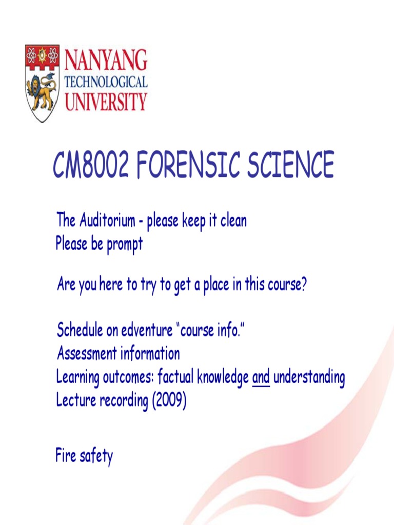 Introduction CM8002 Forensic Science | PDF | Forensic Science | Crime ...