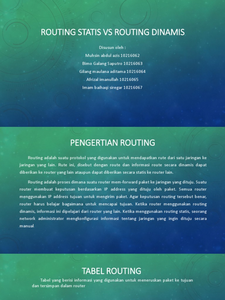 Routing Statis vs Dinamis | PDF