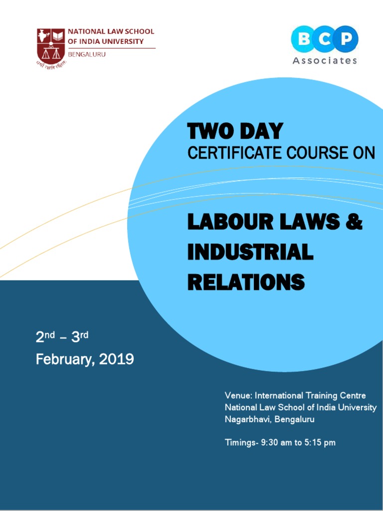Labour Law Certificate Course | PDF | Employment | Labour Law