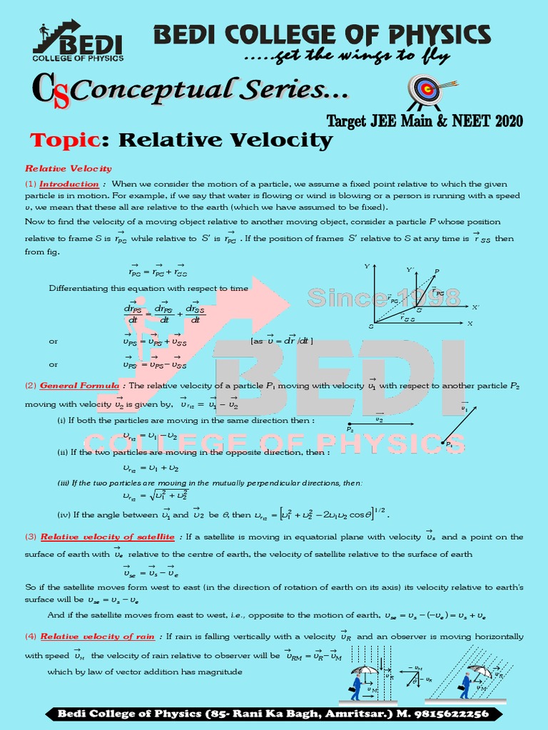 Relative Velocity.pdf | Velocity | Speed