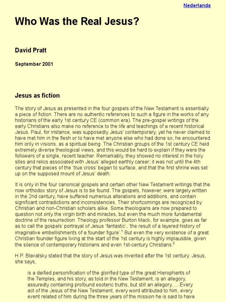 Who Was The Real Jesus? | PDF | Jesus | Gospels