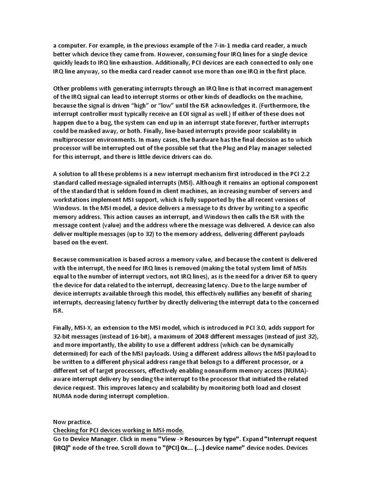 An Overview of Message Signaled Interrupts and How They Improved Upon ...