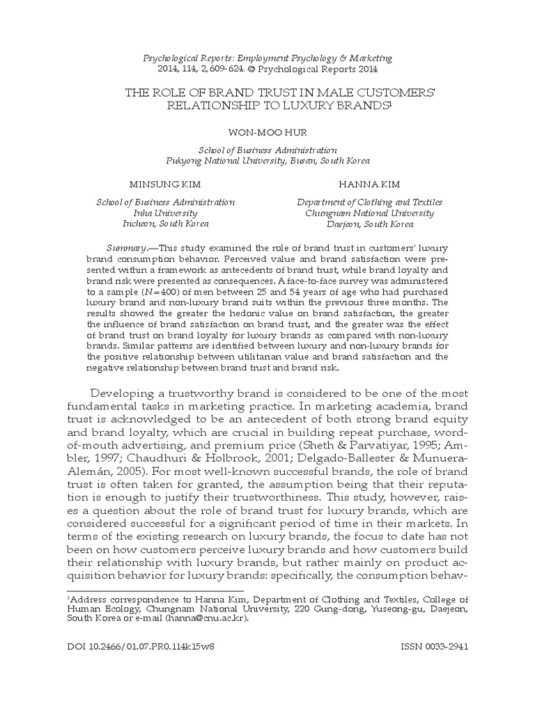 Article 3 | PDF | Structural Equation Modeling | Brand