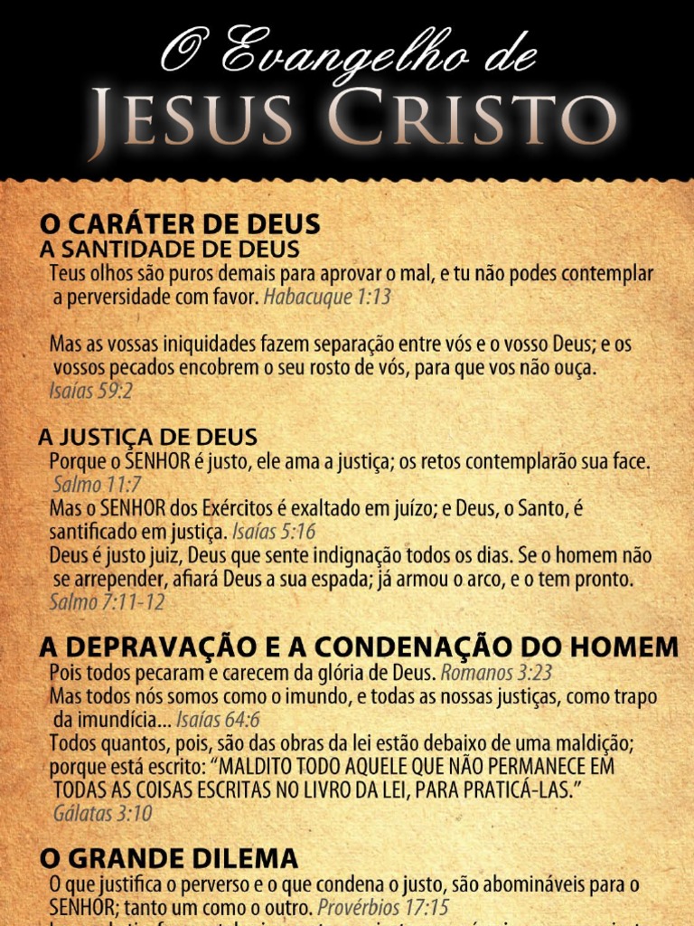[FOLHETO] O Evangelho de Jesus Cristo