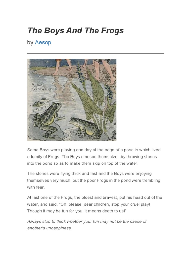 The Boys and The Frogs | PDF