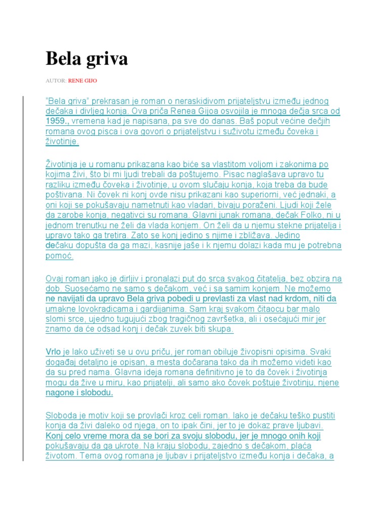Bela Griva | PDF