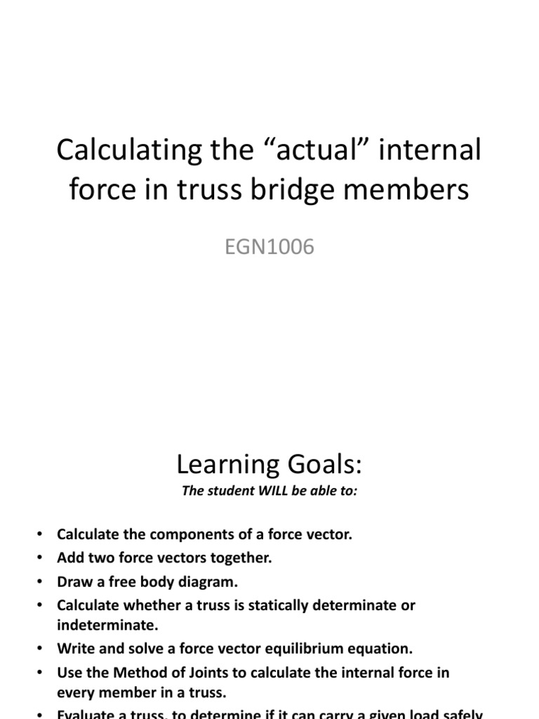 Calculating The Truss Member Forces | PDF | Force | Triangle