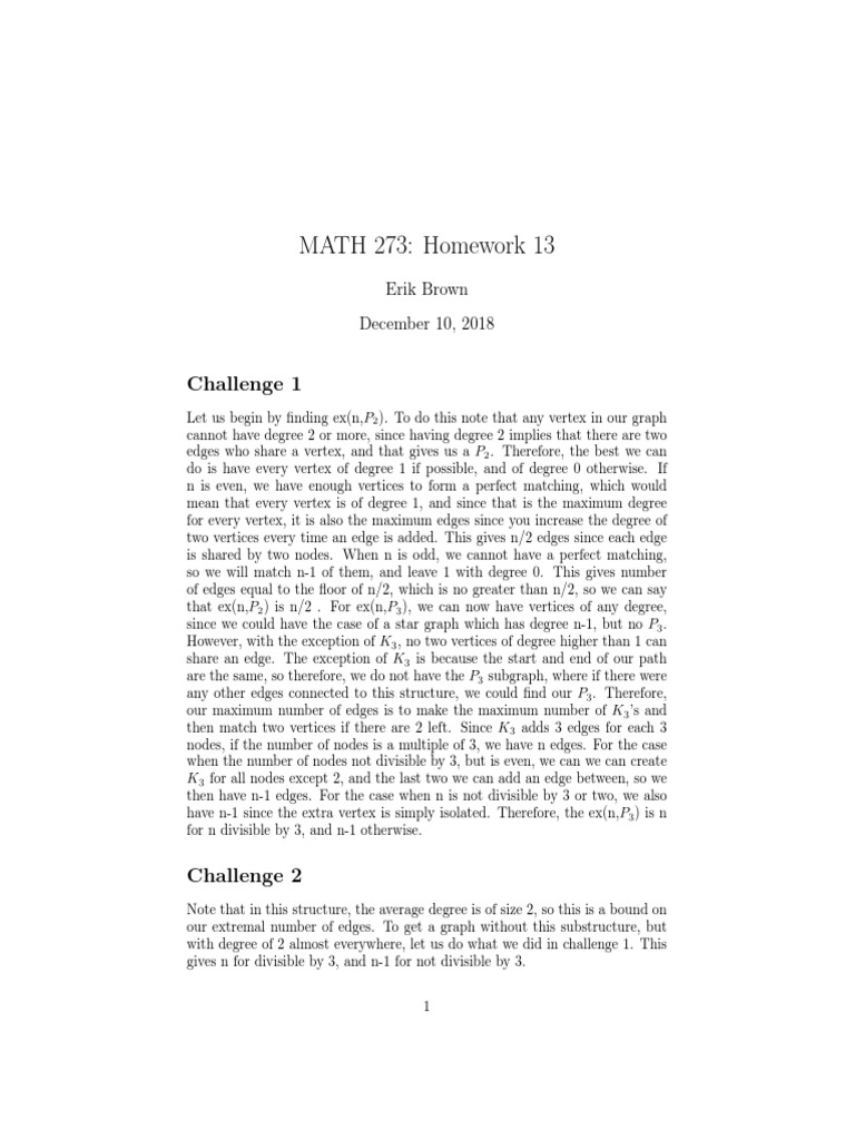 Random Homework | PDF | Vertex (Graph Theory) | Mathematical Relations