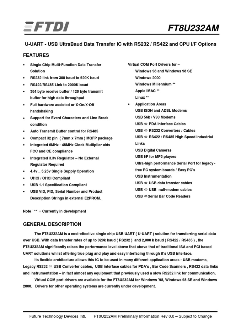 FT 232 R 08 | PDF