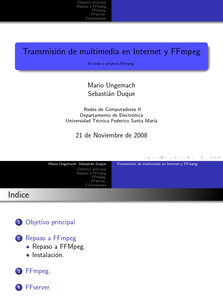 Ffmpeg Ejemplos de Uso | PDF | Streaming Media | Multimedia