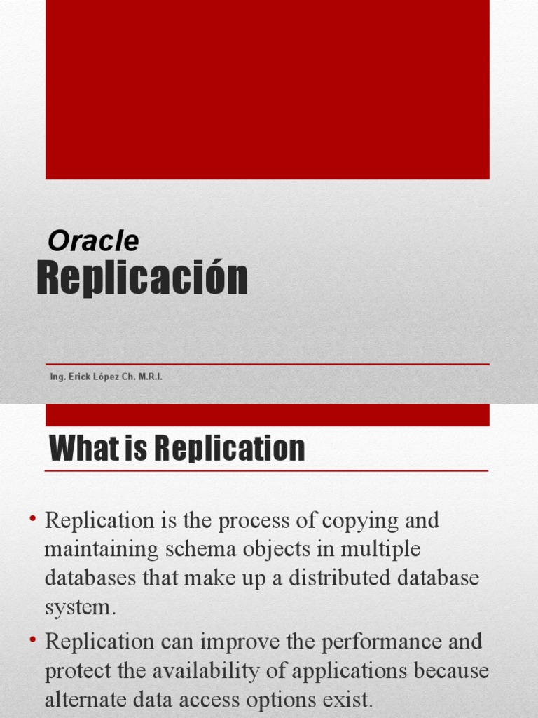 Replication Base Datos Oracle | PDF | Replication (Computing) | Oracle ...