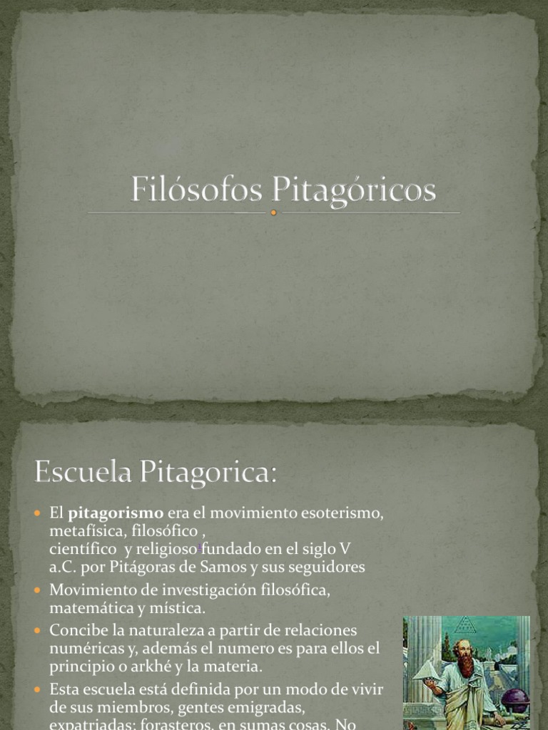Filósofos Pitagóricos | PDF | Pitágoras | Raíz cuadrada
