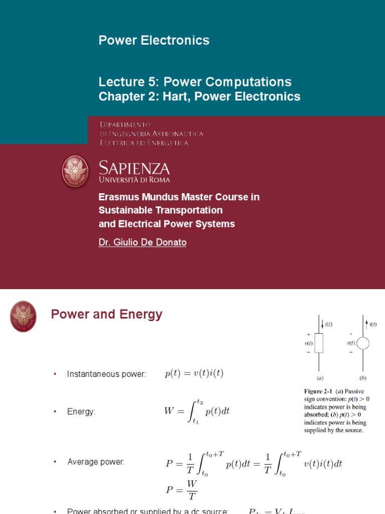 Lecture 5 - Power Calculations | PDF | Root Mean Square | Ac Power