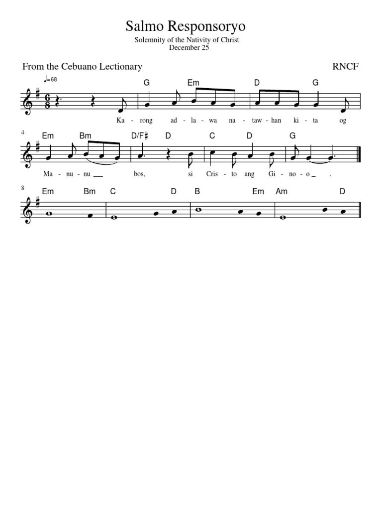 Salmo Responsoryo: RNCF From The Cebuano Lectionary | PDF