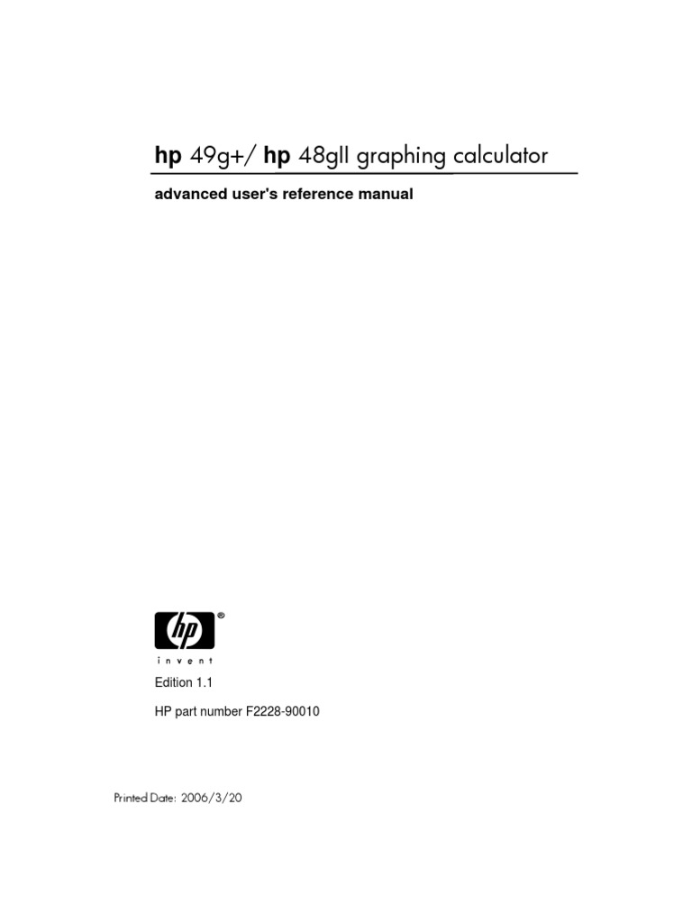 48+49g Calc Manual | PDF | Control Flow | Hewlett Packard