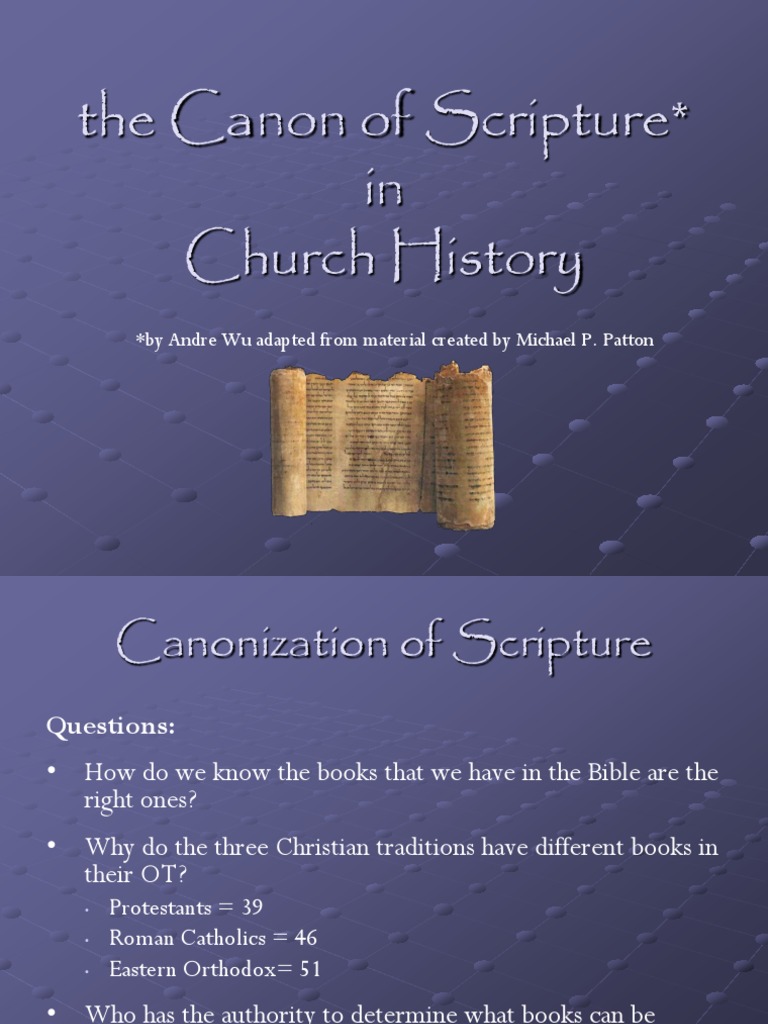 Canonization of the Old Testament | PDF | Apocrypha | Biblical Canon