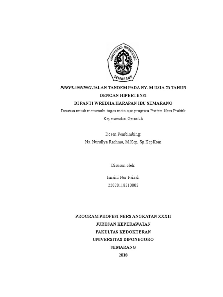 Pre Planning Jalan Tandem | PDF