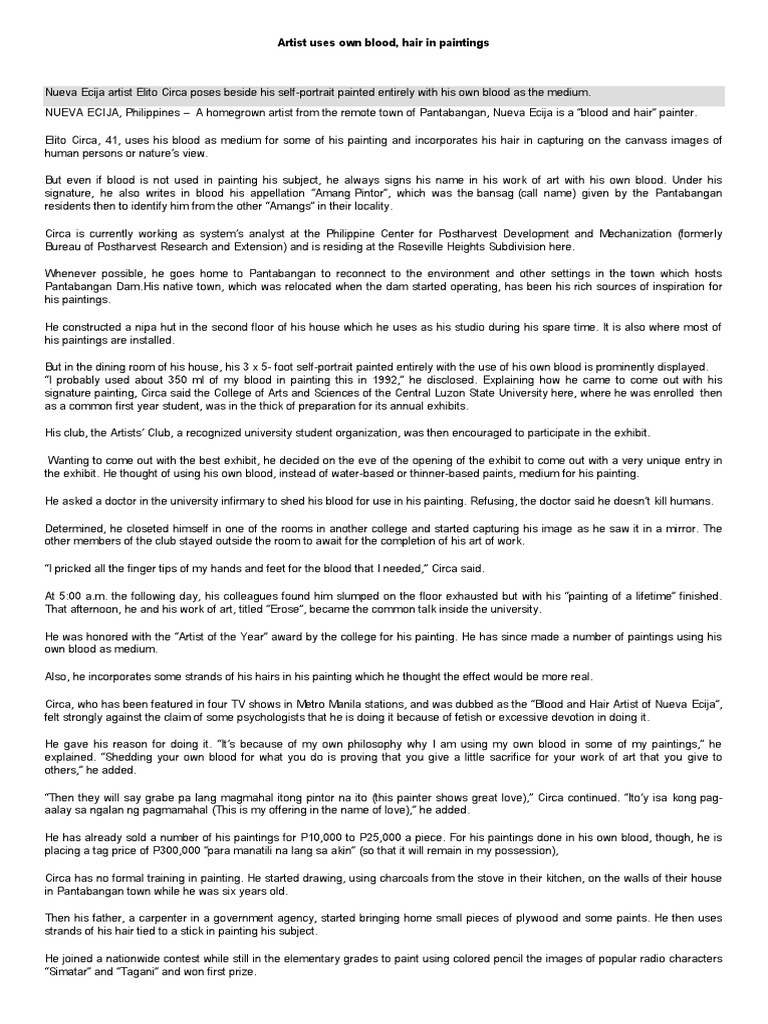 Elito Circa | PDF | Paintings