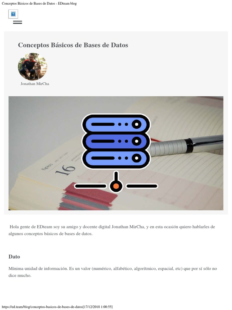 Conceptos Básicos de Bases de Datos | PDF | SQL | Bases de datos