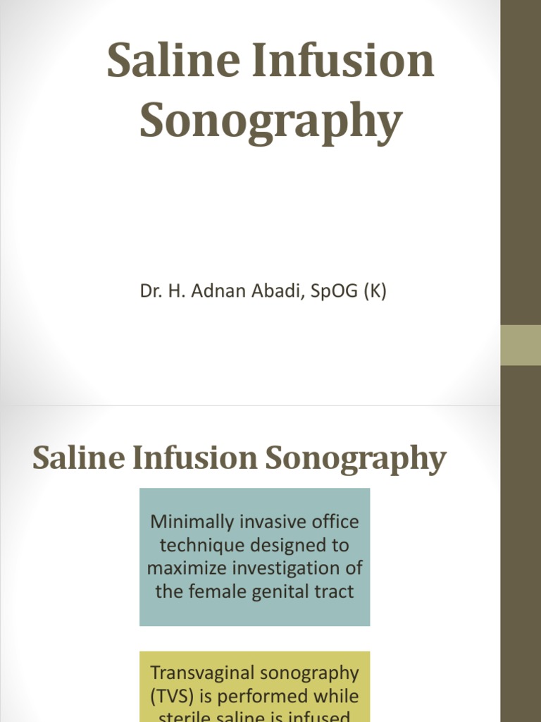Saline Infusion Sonography | PDF | Uterus | Human Reproduction