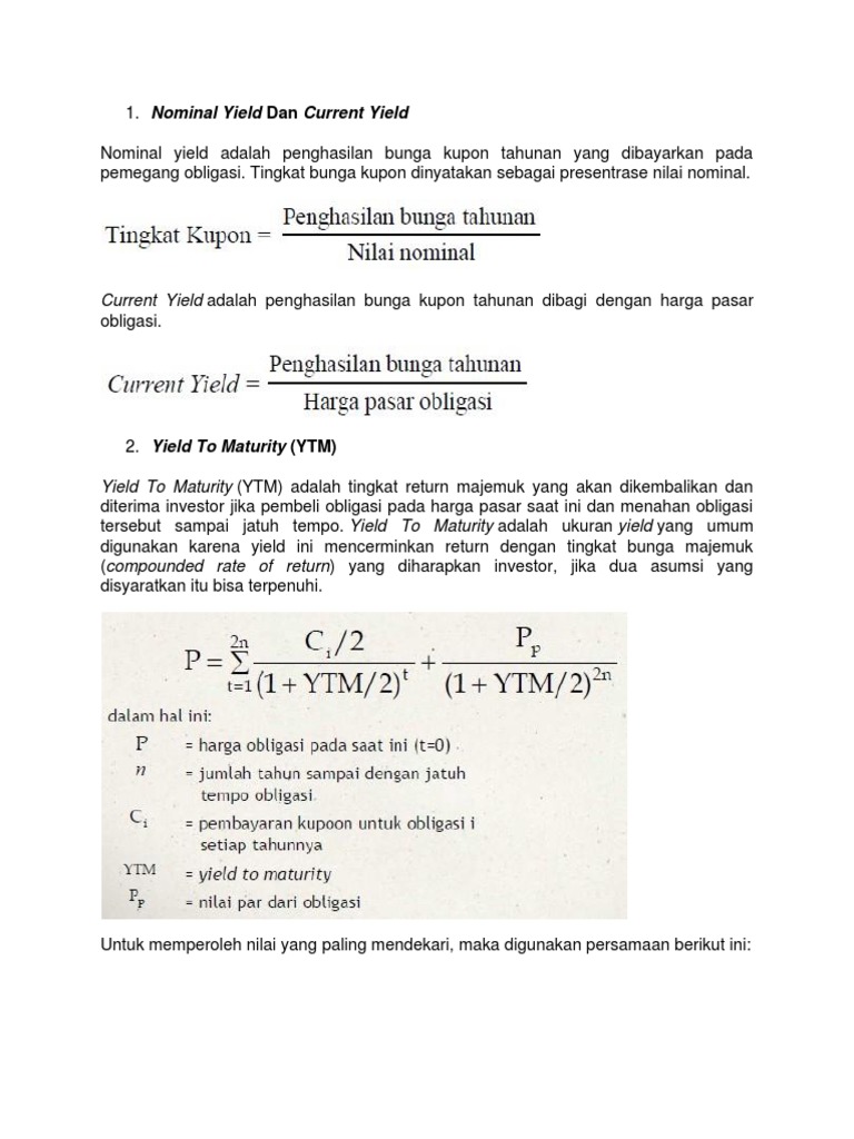 Rumus Obligasi | PDF