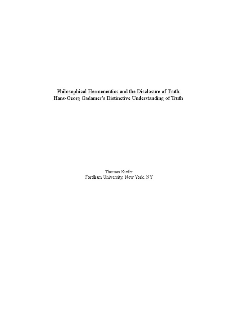 Hermeneutical Understanding As The Discl | PDF | Martin Heidegger ...