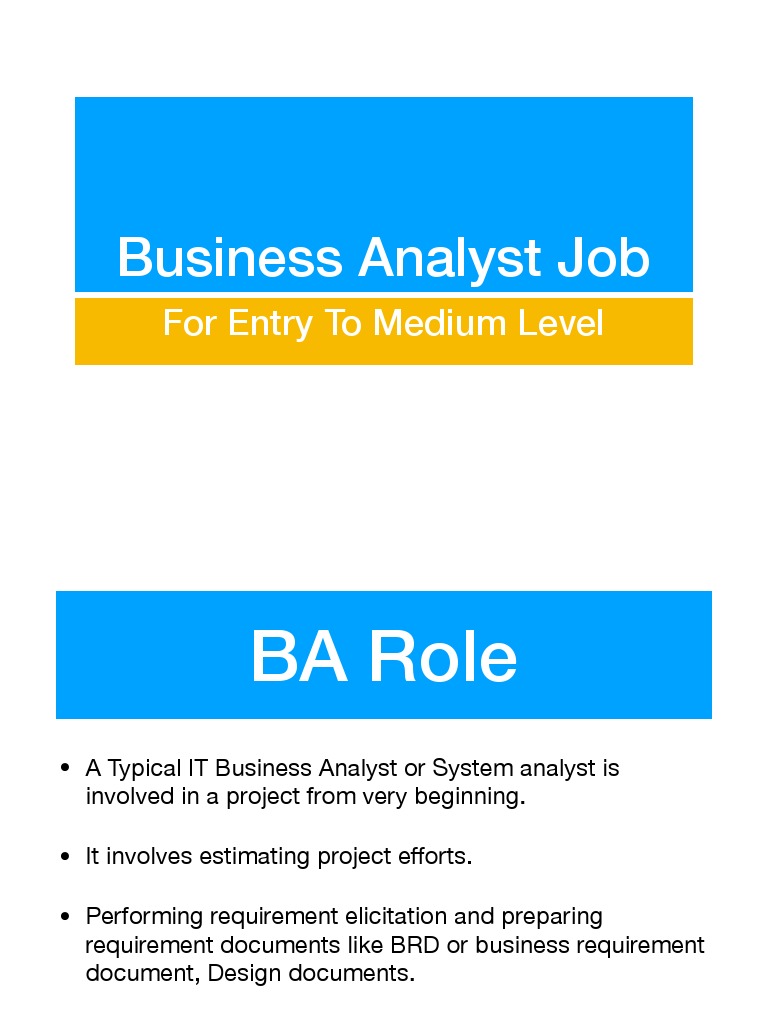 Entry-Level to Mid-Level BA Guide | PDF