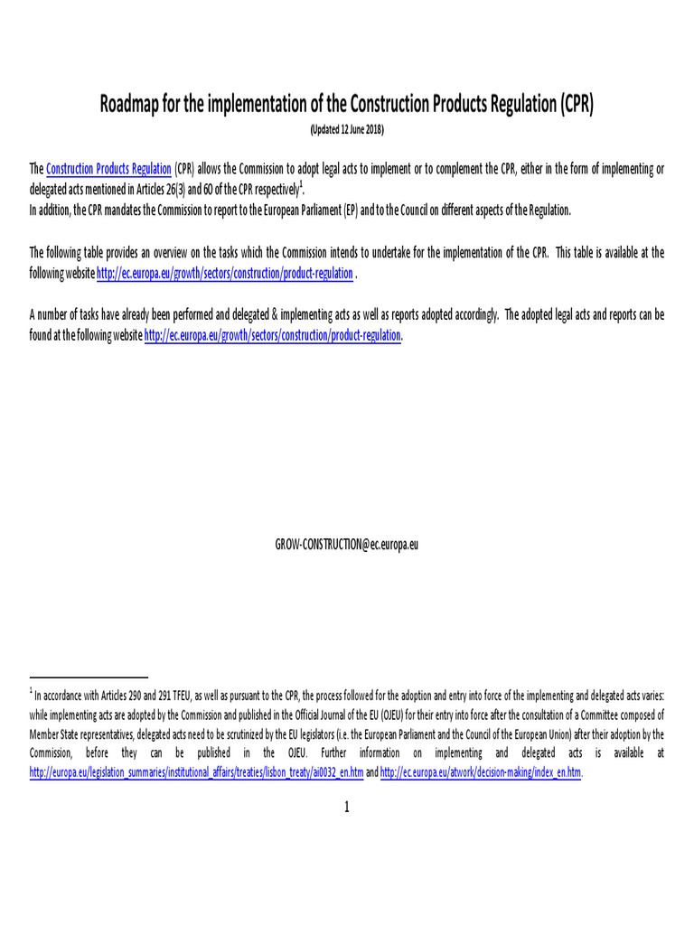 CPR Roadmap | PDF | European Parliament | World Politics