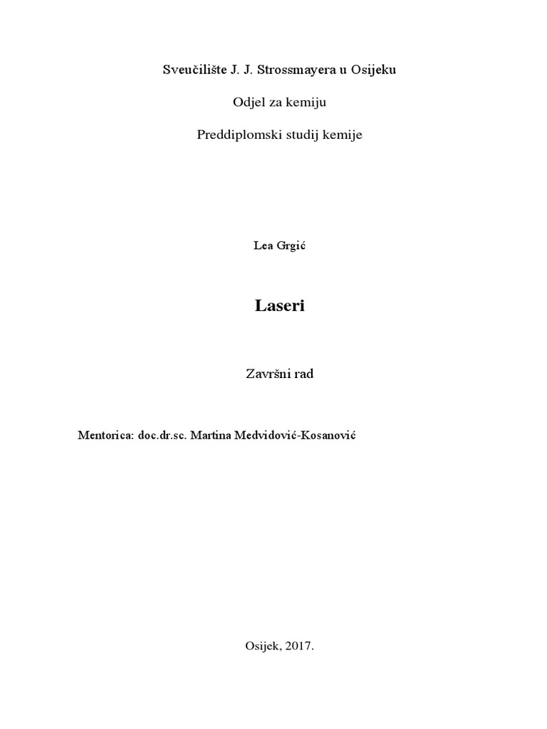 Grgic Lea Kemos 2017 Zavrs Sveuc | PDF