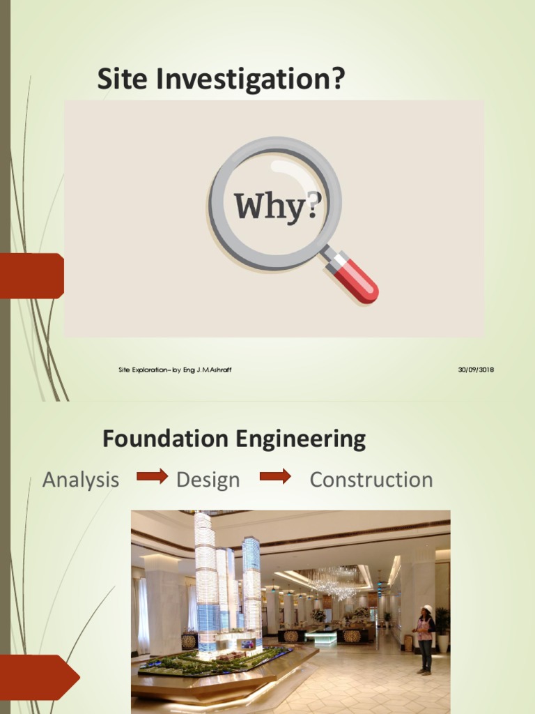 Site Investigation & Exploration Guide | PDF