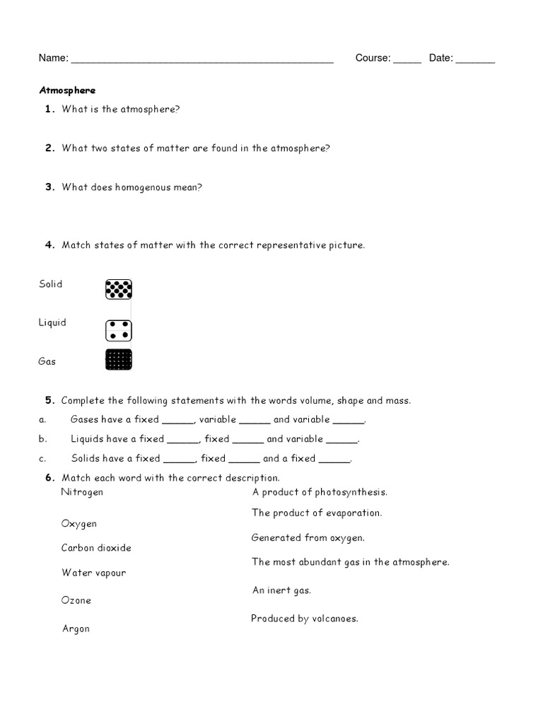 Understanding the Hydrosphere and Atmosphere | PDF | Atmosphere ...