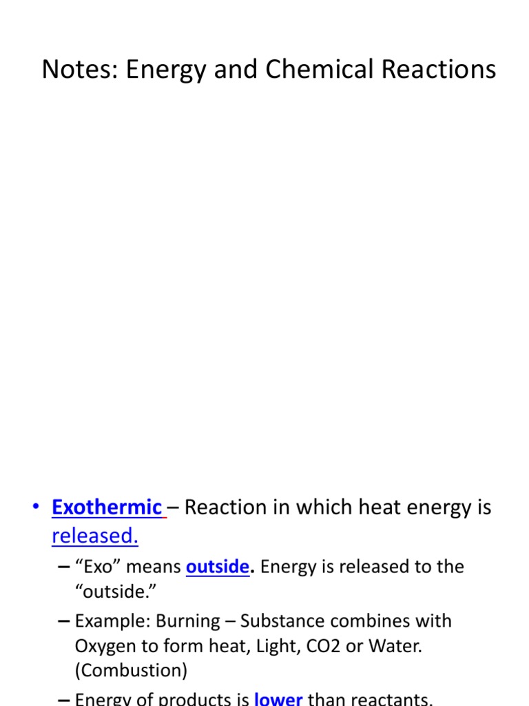 An Overview of Exothermic and Endothermic Reactions: Types of Chemical ...