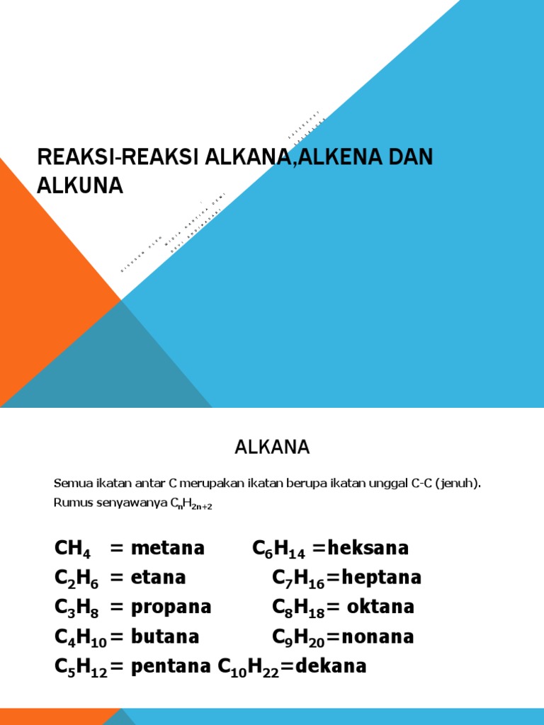 Alkana, Alkena Dan Alkuna Ok 1