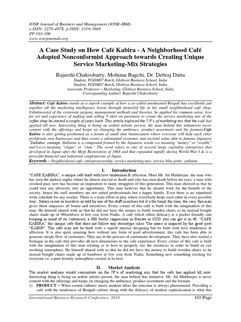 A Case Study On How Café Kabira - A Neighborhood Café Adopted ...