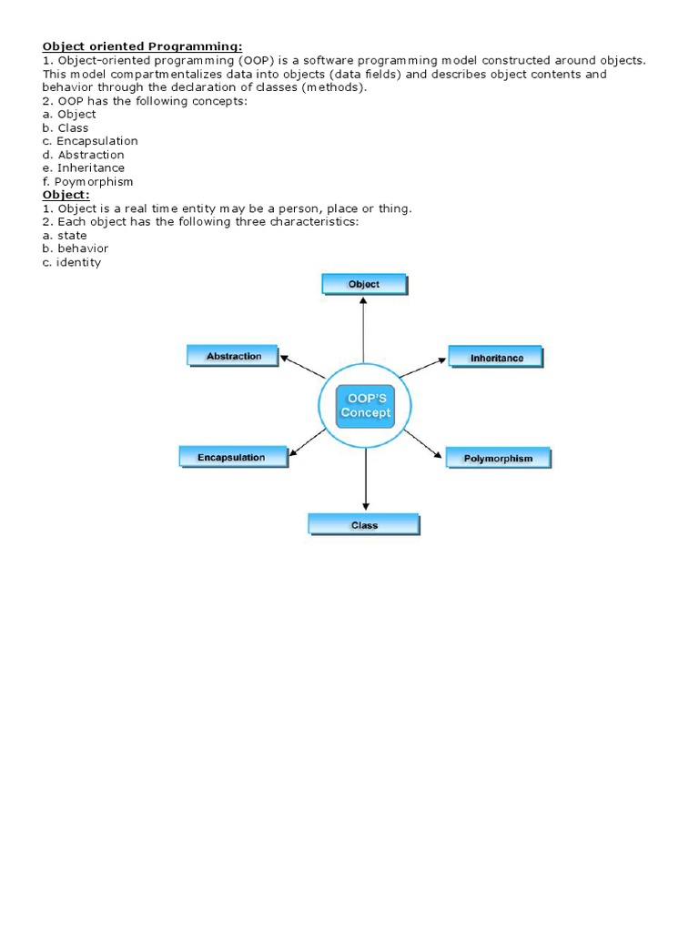 The Core Concepts of Object Oriented Programming: Objects, Classes ...