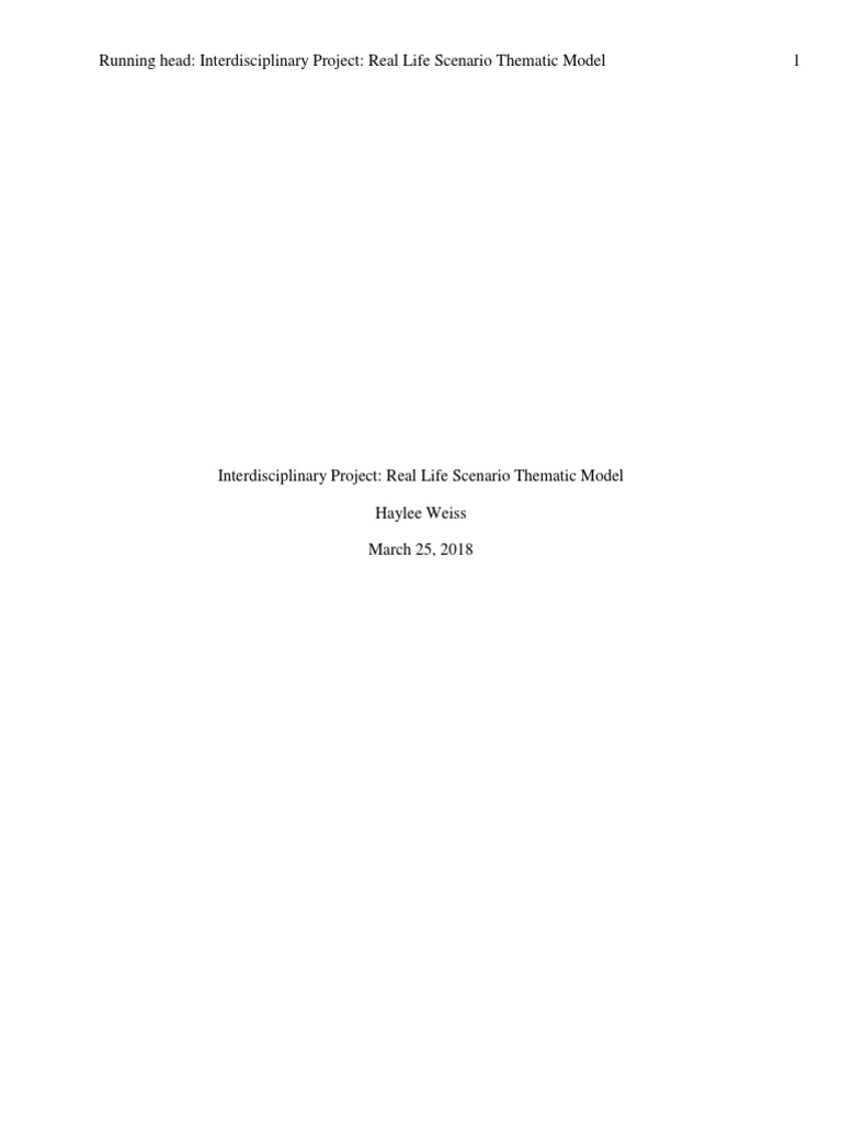 Interdisciplinary Project 1 | PDF | Interdisciplinarity | Curriculum