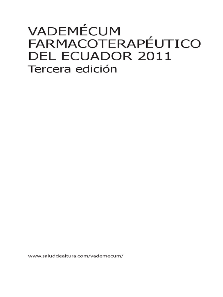 Vademecum 2011 Pdf Pdf Farmacocinética Citocromo P450