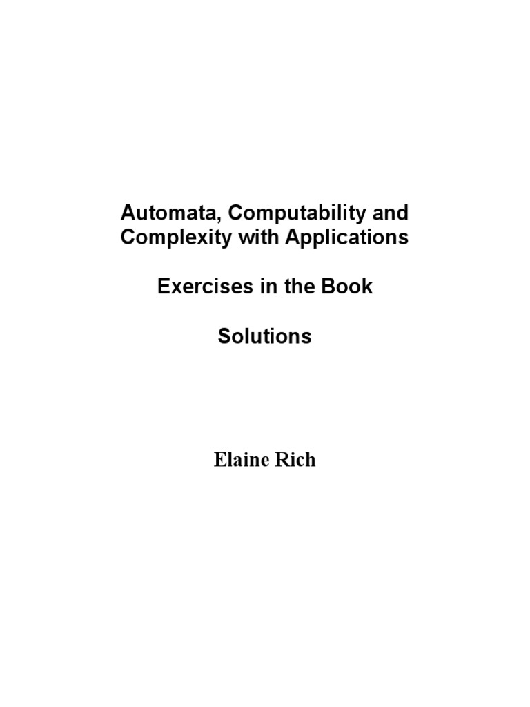 Rich Automata Solns | PDF | String (Computer Science) | Theoretical Computer Science
