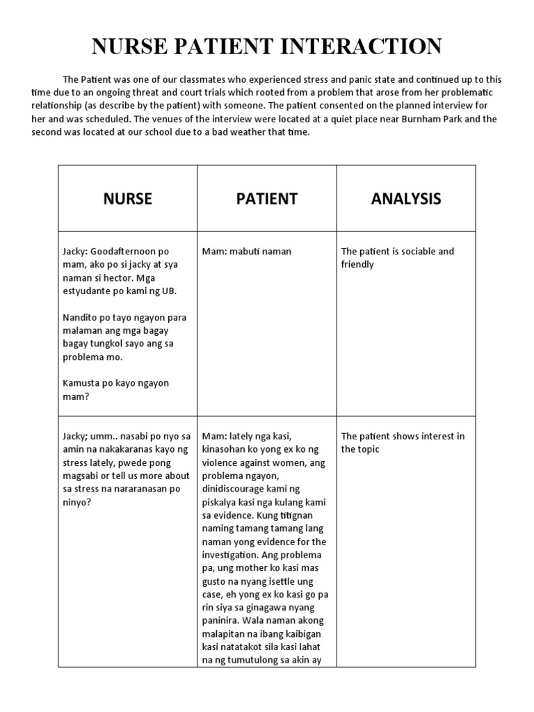 Nurse Patient Interaction NPI | PDF