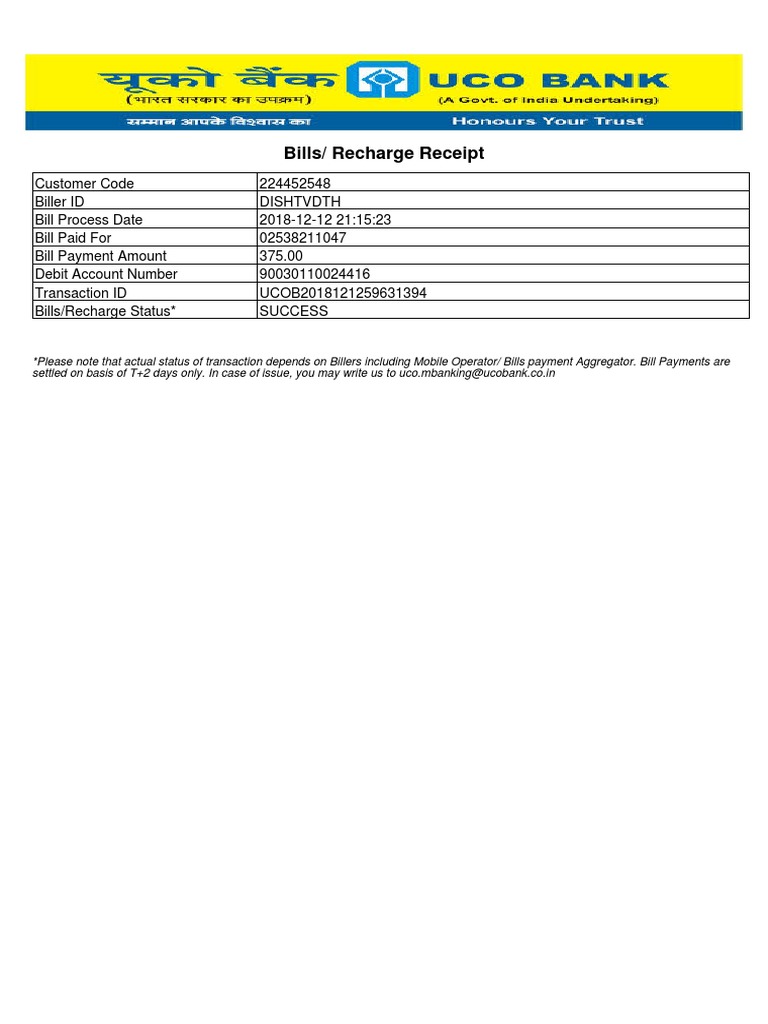 Bills/ Recharge Receipt | PDF | Financial Transaction | Payments