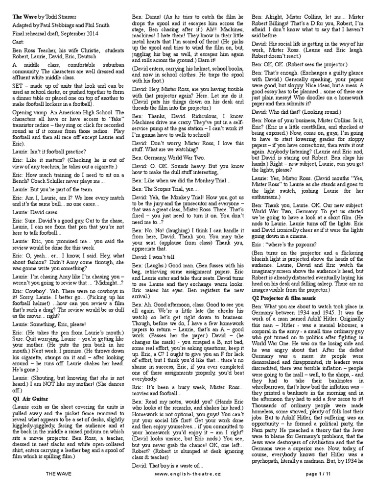 1012 The Wave Script | PDF