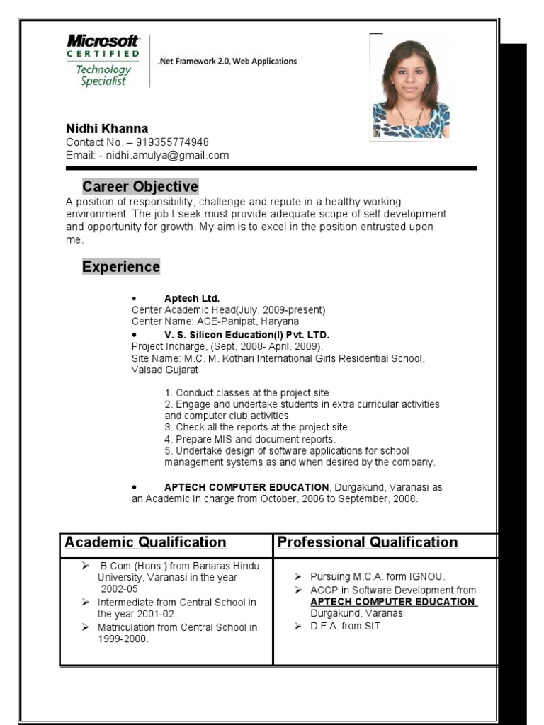 Nidhi Resume | PDF | Microsoft Access | Software Engineering