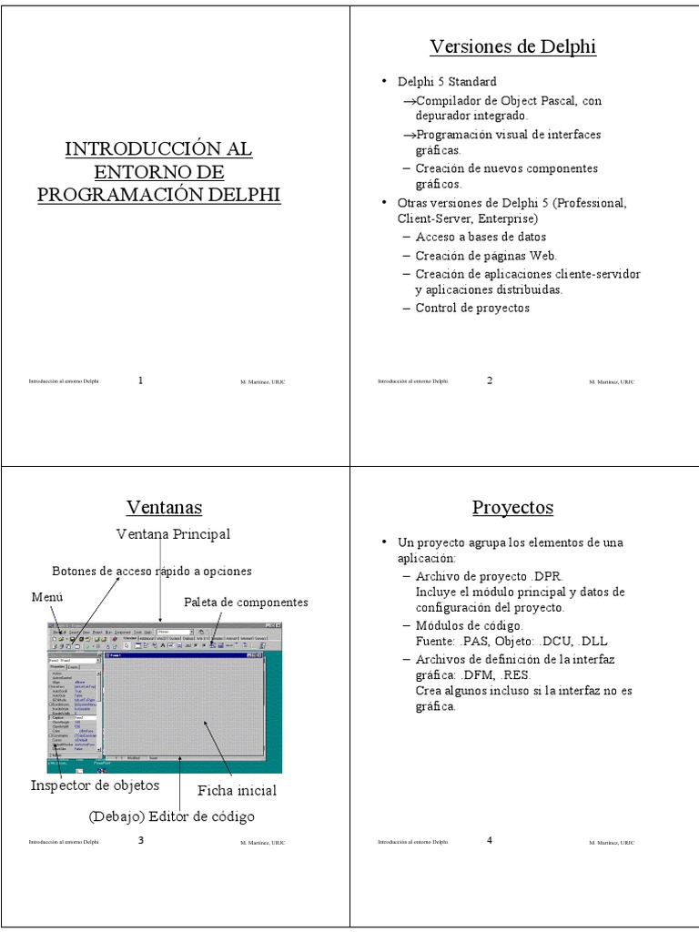 Introduccion Al Entorno de Delphi | PDF | Programación de computadoras | Ingeniería de software
