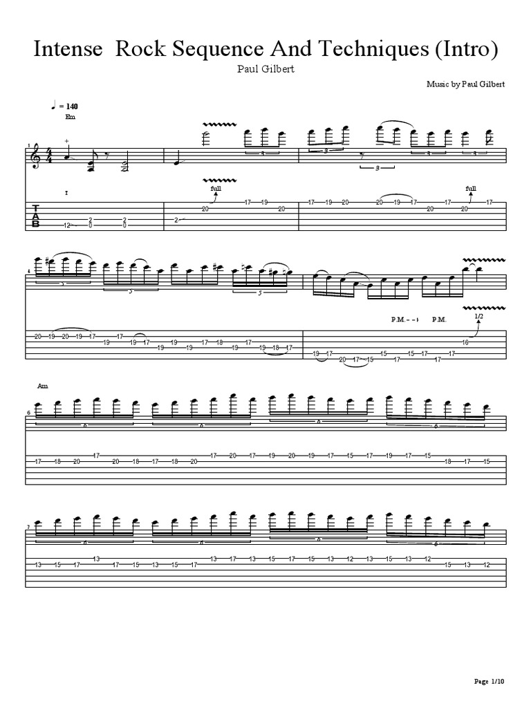 Paul Gilbert Intense Rock PDF | PDF