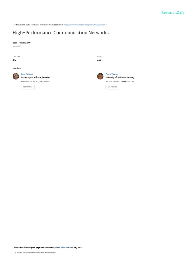 High-Performance Communication Networks PDF | PDF | Cellular Network ...