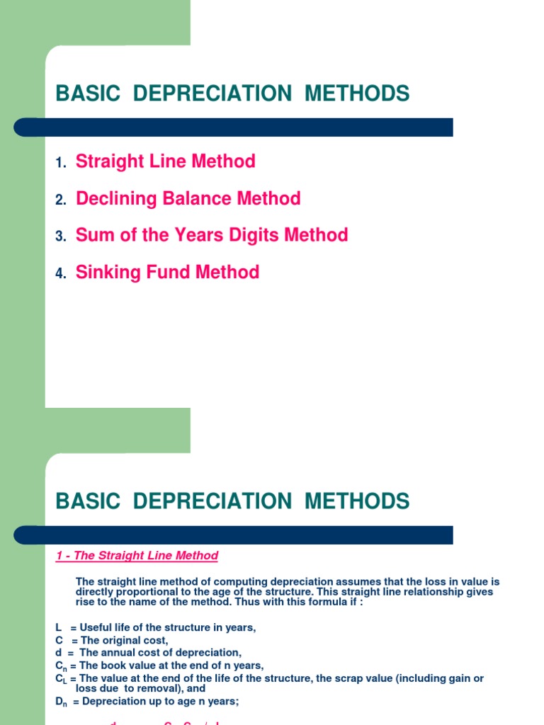 Method of Depreciation | PDF | Depreciation | Financial Economics
