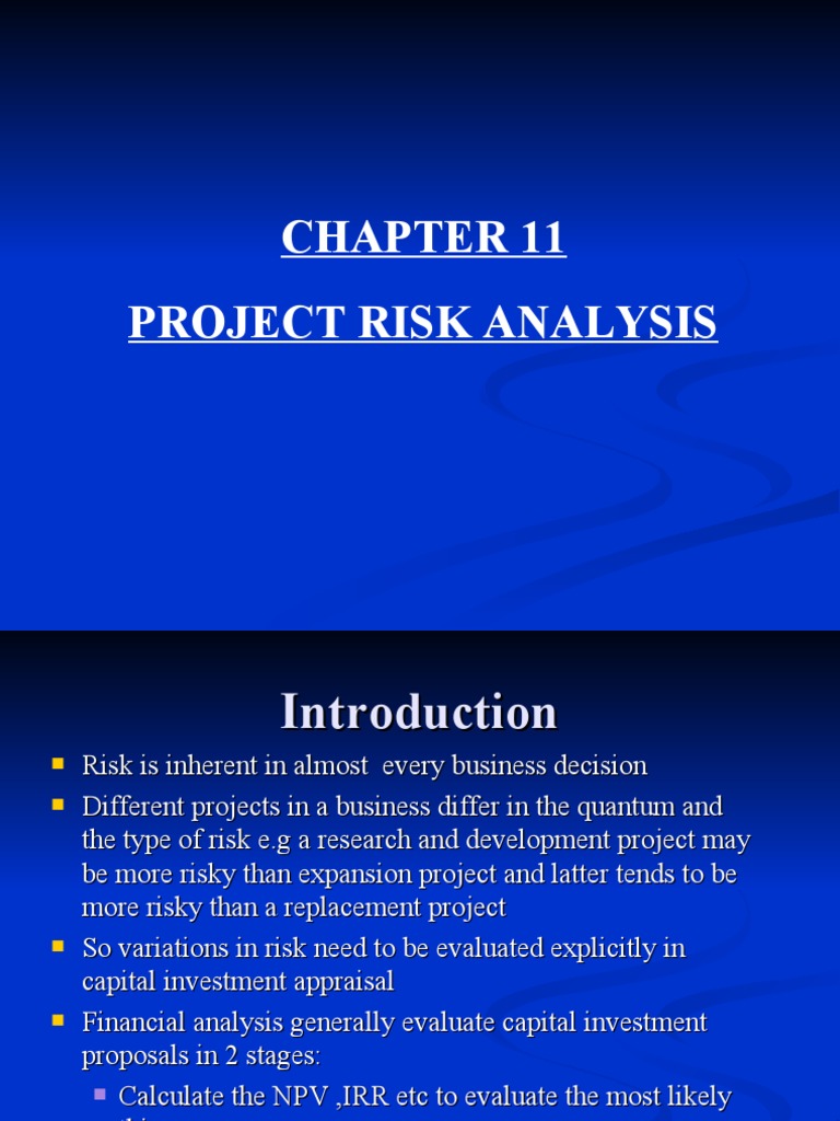 Risk Analysis | PDF | Risk | Net Present Value