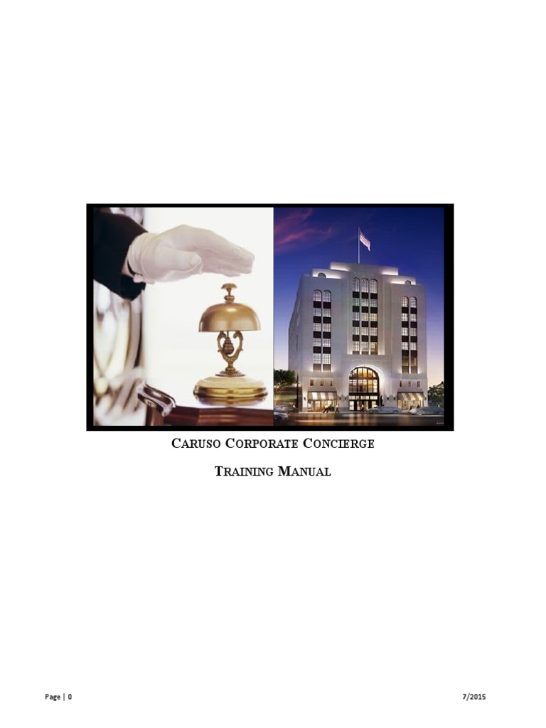 Concierge Training Manual | PDF | Emergency | Voicemail