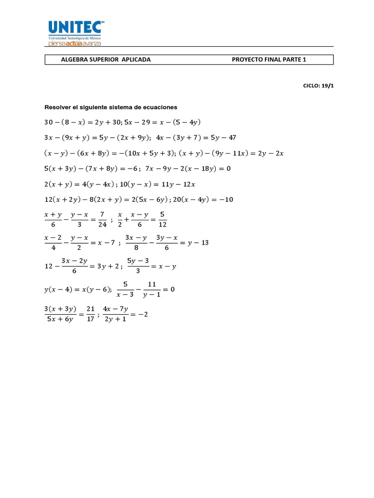 Algebra Superior PF Parte 1 | PDF