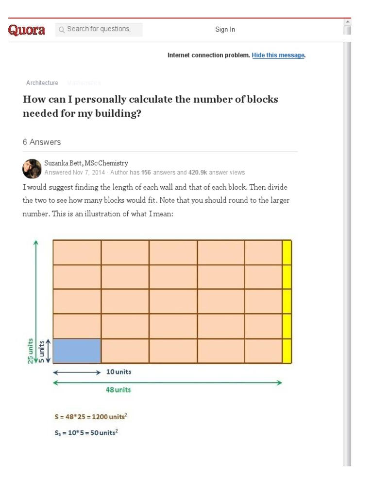 How To Personally Calculate The Number of Blocks Needed For My Building ...